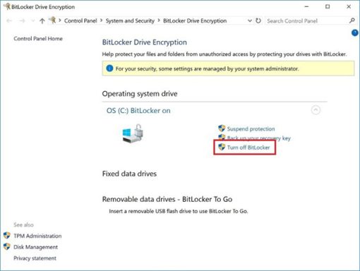 Hướng Dẫn Tắt Bitlocker Trên Windows