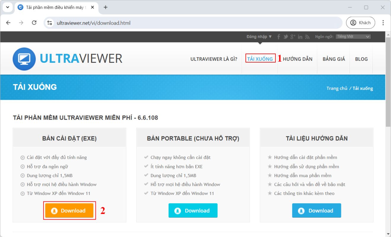 Hướng Dẫn Cài Đặt UltraViewer Cho Máy Tính Windows