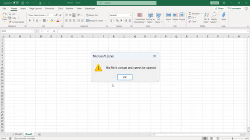 Sửa Lỗi The File Is Corrupt And Cannot Be Opened Trên Excel