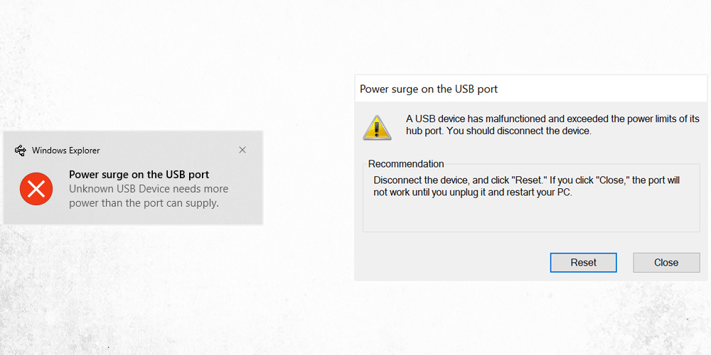 Sửa Lỗi Power Surge On The USB Port Trên Máy Tính