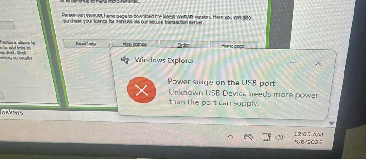 Sửa Lỗi Power Surge On The USB Port Trên Máy Tính