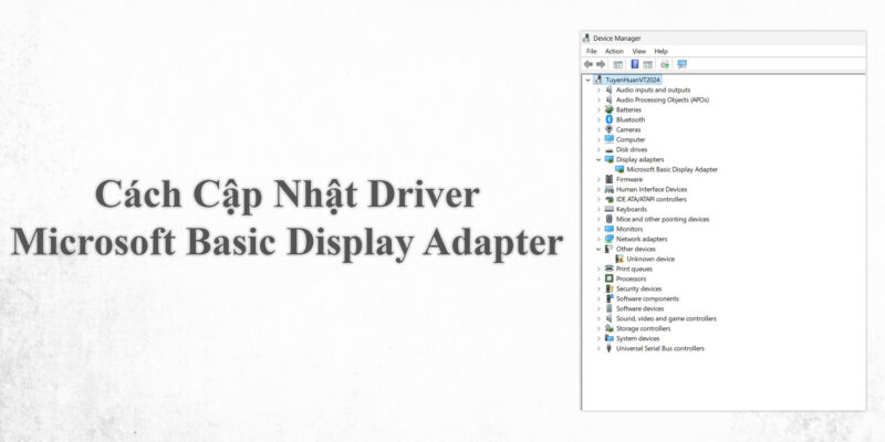 Cách Cập Nhật Driver Microsoft Basic Display Adapter