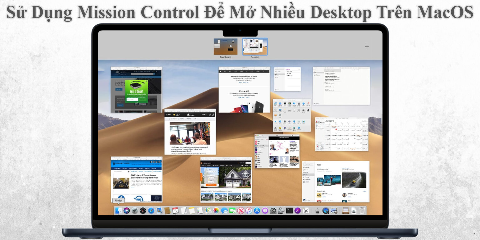 Sử Dụng Mission Control Để Mở Nhiều Desktop Trên MacOS